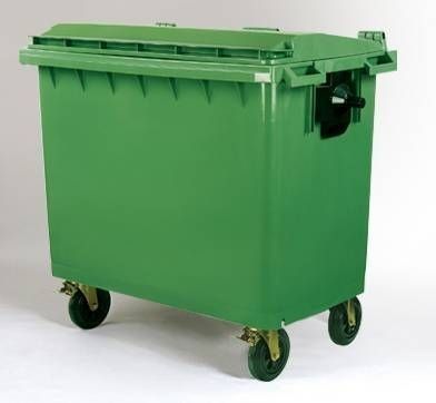 Bulk bin 660lt, with lid & castors | General Equipment & Accessories ...